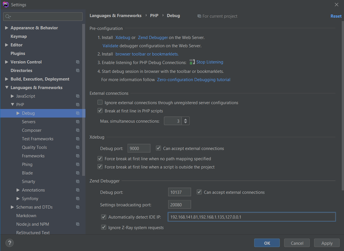 Solved PHPStorm XDebug Remote Debug Not Working